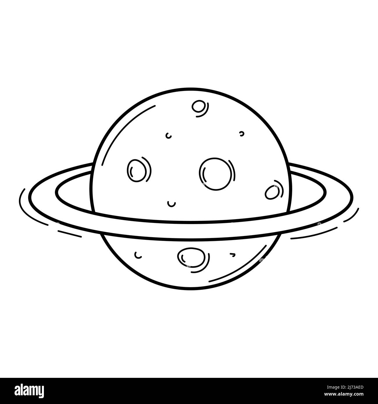 Planet Saturn Monochrome