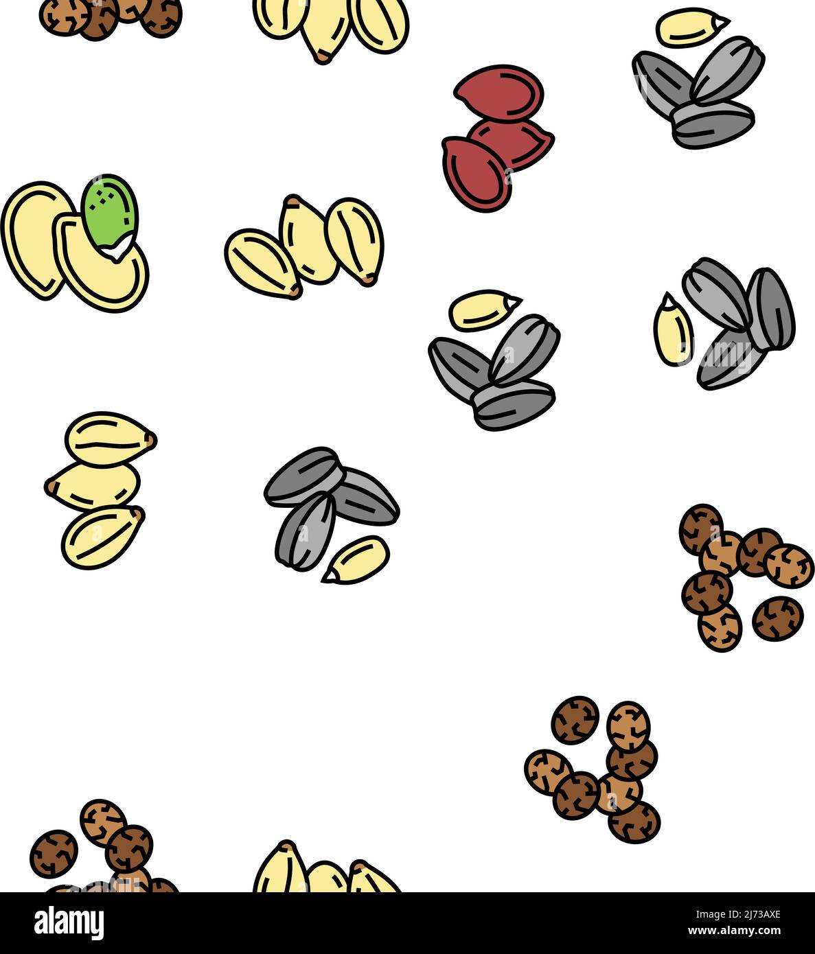 Seed Plant Agriculture Culture Vector Seamless Pattern Stock Vector ...