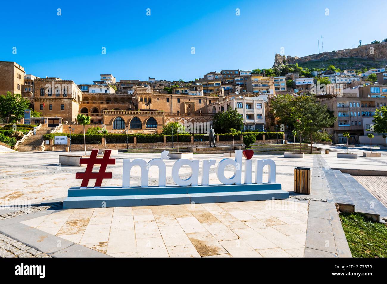 Mardin old town view with Mardin city square, cityscape of Mardin in ...