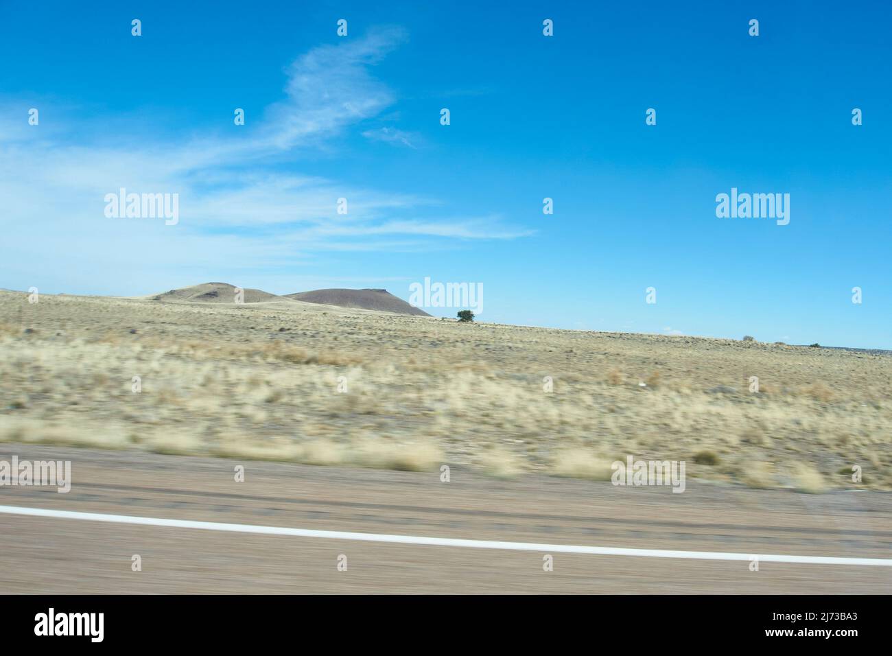Wide angle photos from the road of highway 60 in New Mexico Stock Photo ...