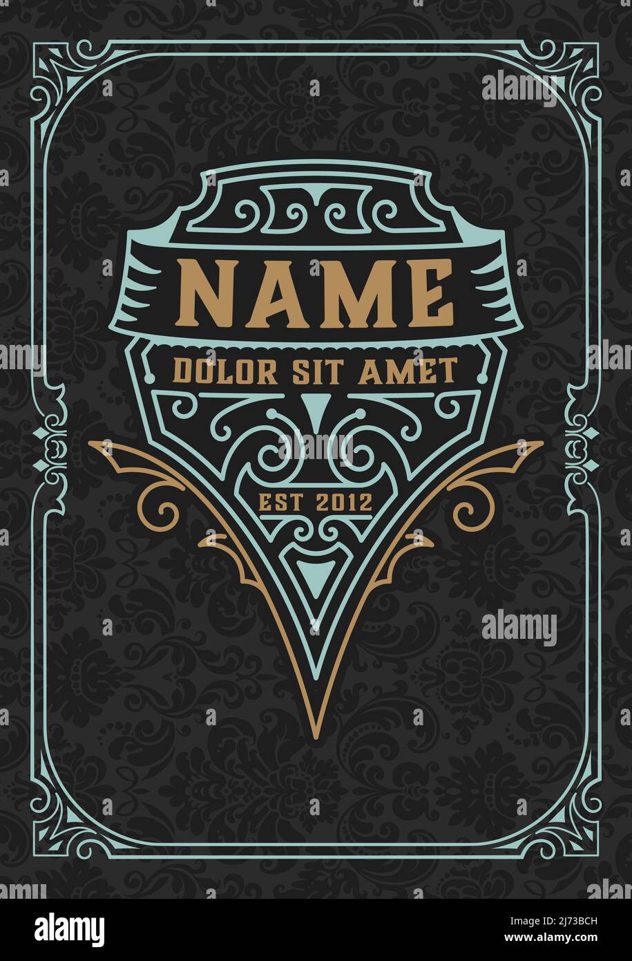 Western card with vintage style Stock Photo - Alamy