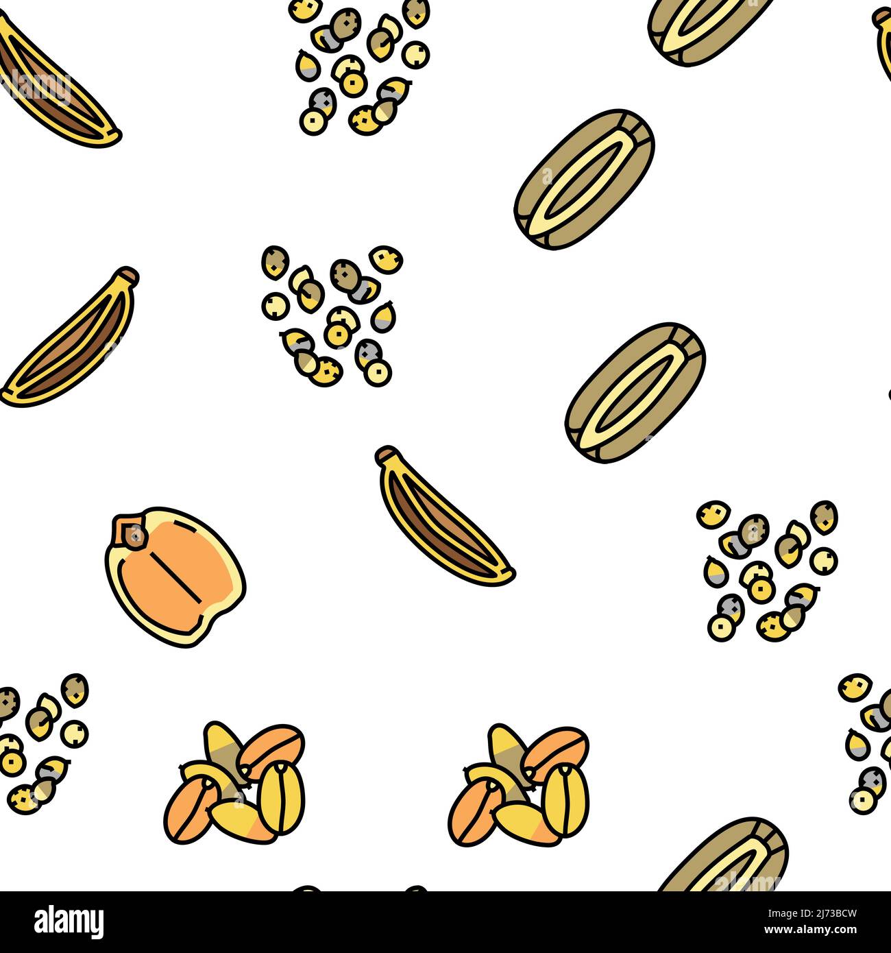 Seed Plant Agriculture Culture Vector Seamless Pattern Stock Vector ...