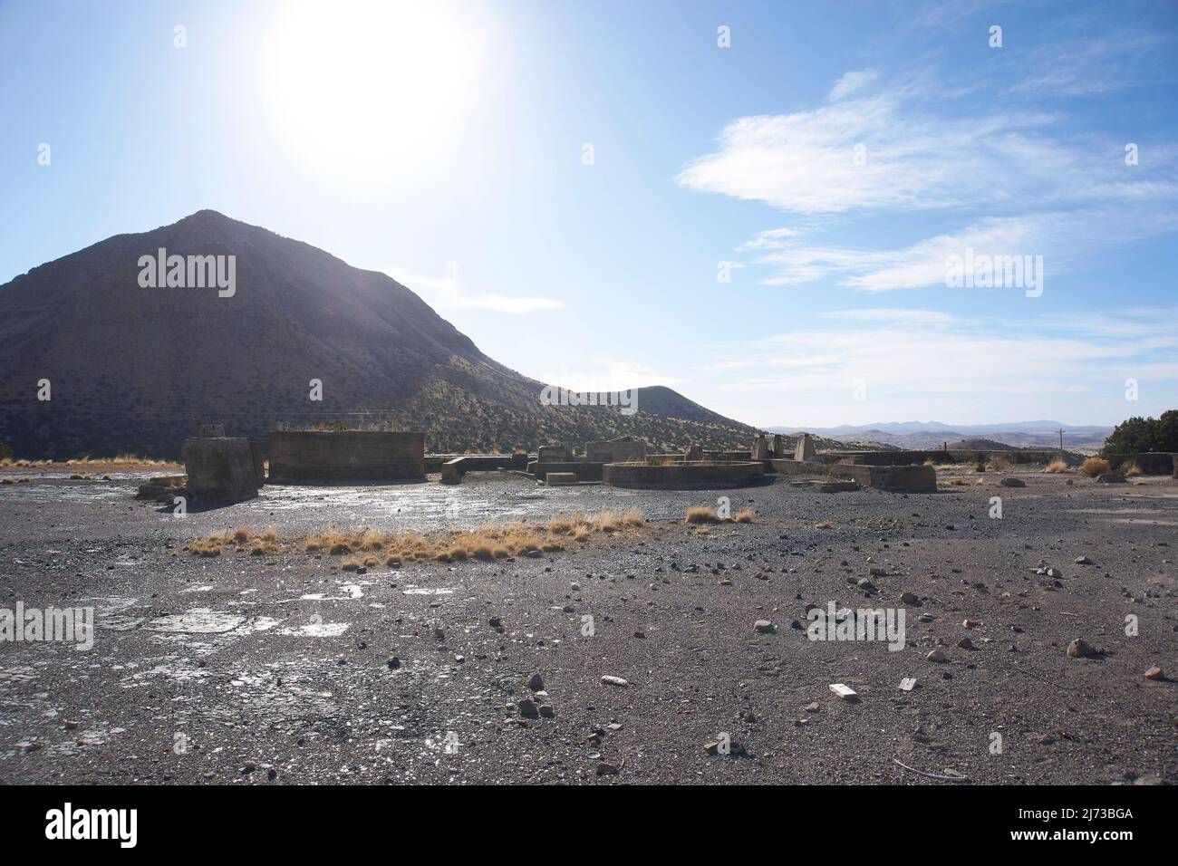 Abandoned Kelly Mine area in Magdalena, New Mexico Stock Photo - Alamy