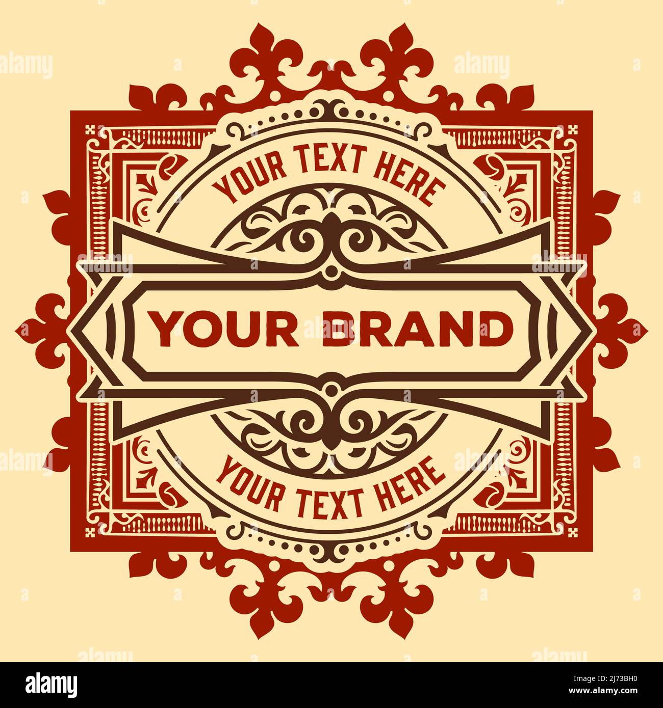 Western card with vintage style Stock Photo - Alamy