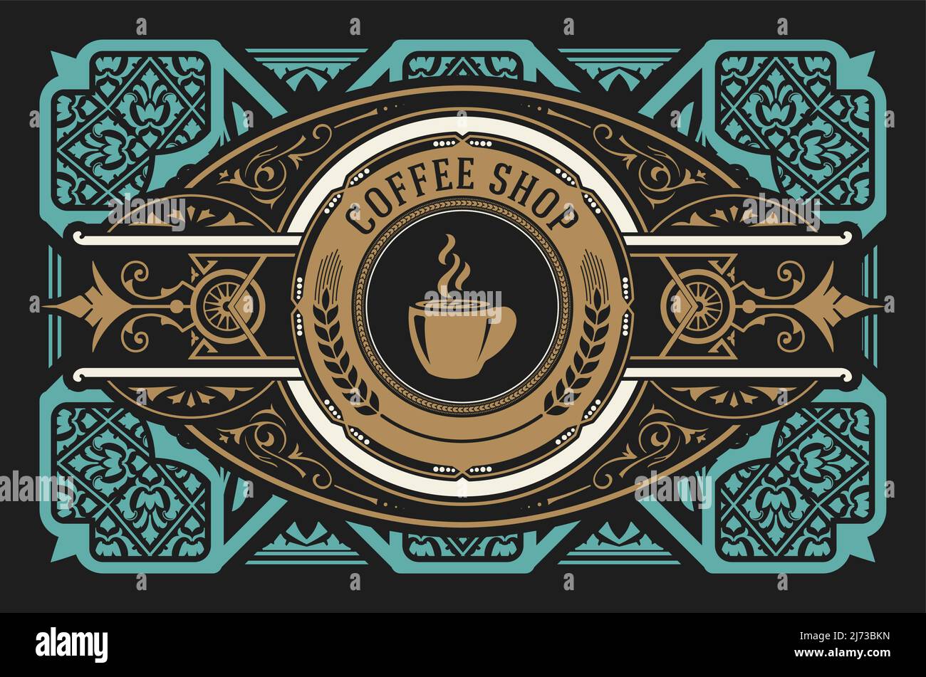 Vector, Coffee Shop label for cafe business Stock Vector Image & Art ...