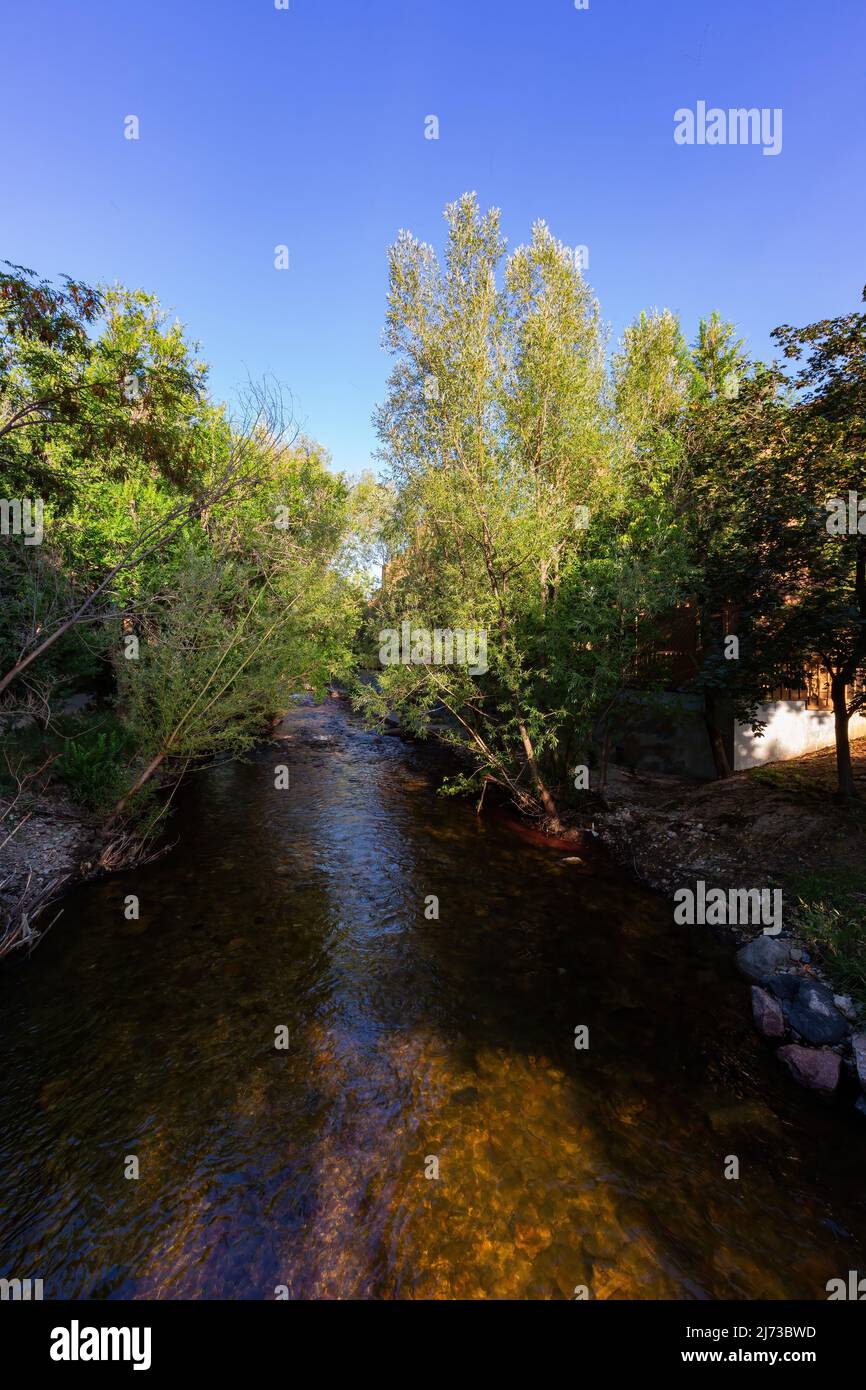 Sunny view of Boulder Creek landscape at Colorado Stock Photo - Alamy