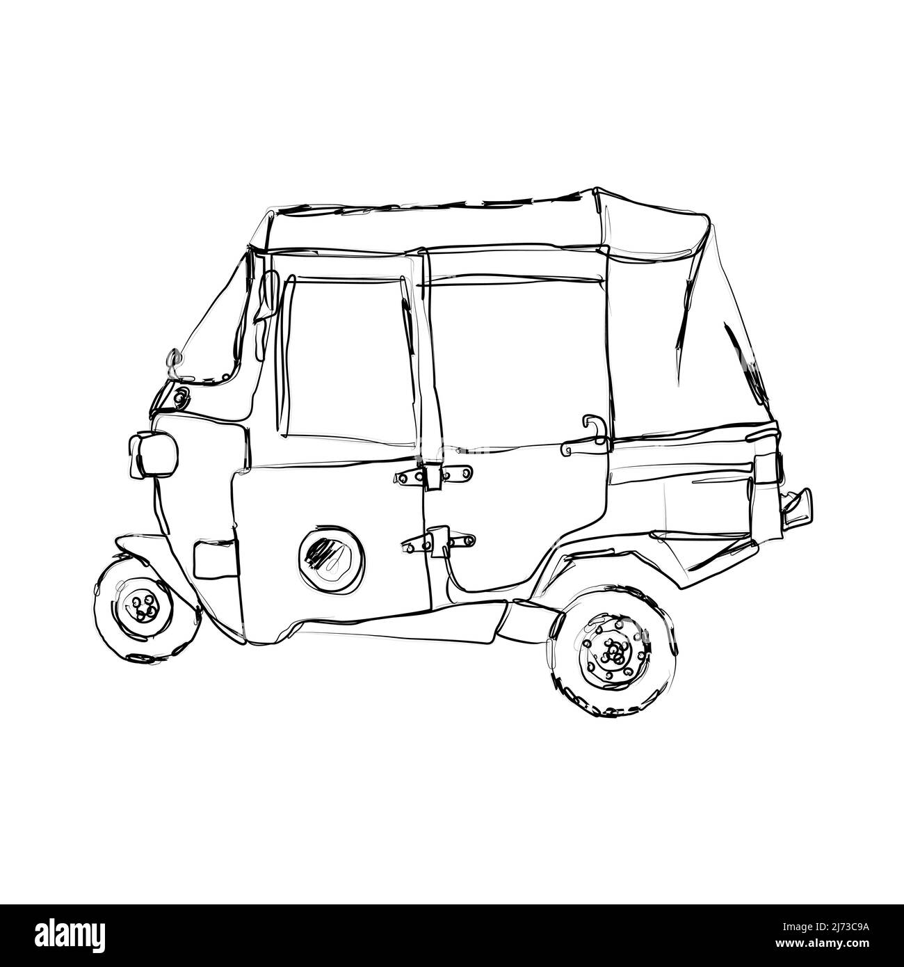 Bajaj is an icon of public transportation in the city of Jakarta ...