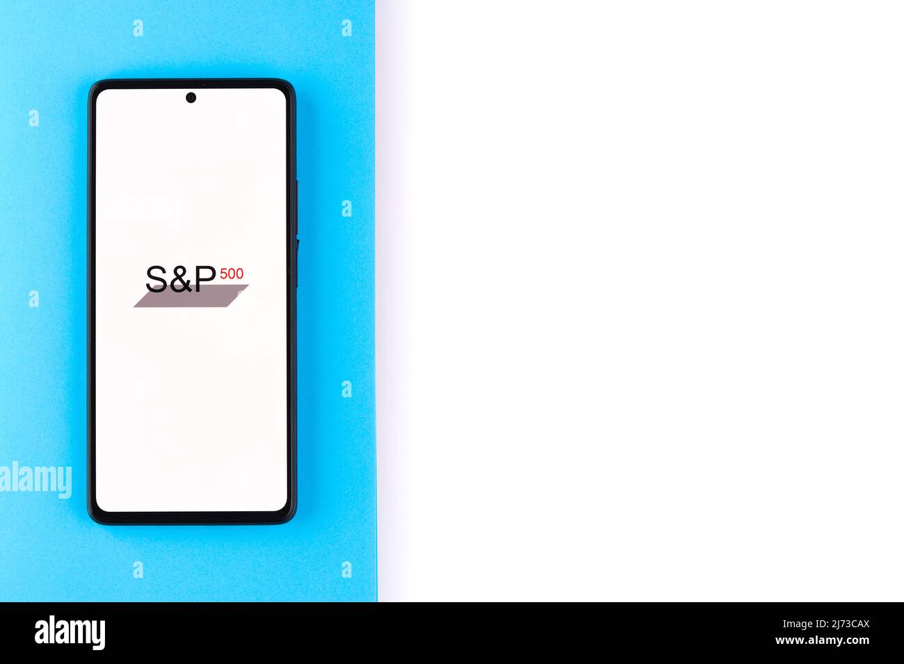 West Bangal, India - April 20, 2022 : S and P 500 logo on phone screen ...