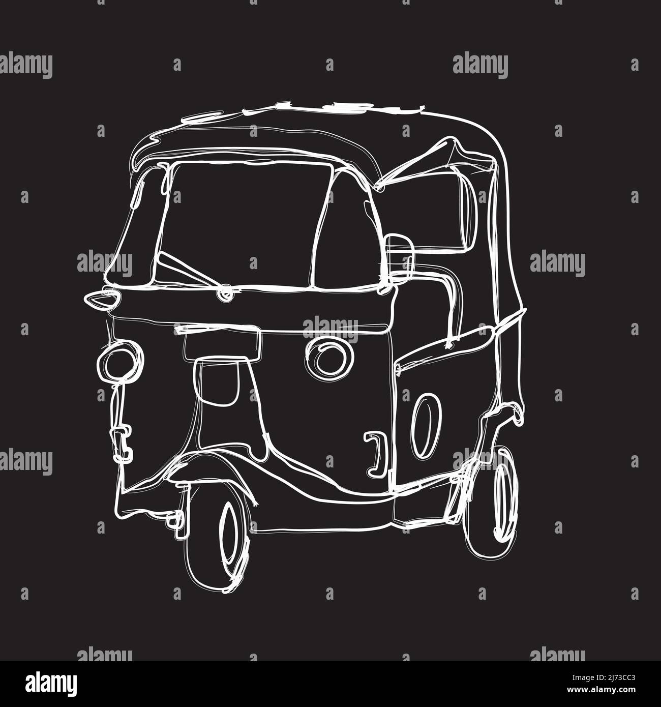 Bajaj is an icon of public transportation in the city of Jakarta ...