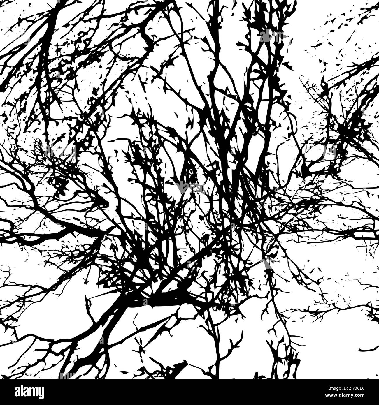 Seamless pattern of tree branches. Vector illustration Stock Vector ...