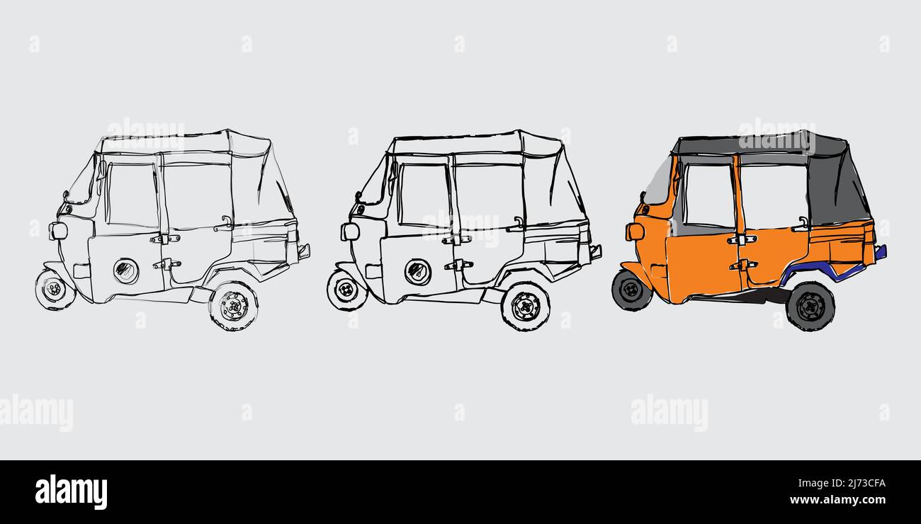 Bajaj is an icon of public transportation in the city of Jakarta ...
