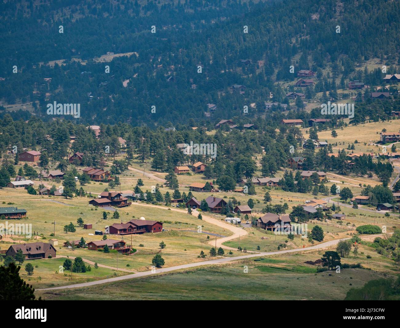 Aerial view of the beautiful Boulder cityscape, Colorado Stock Photo ...