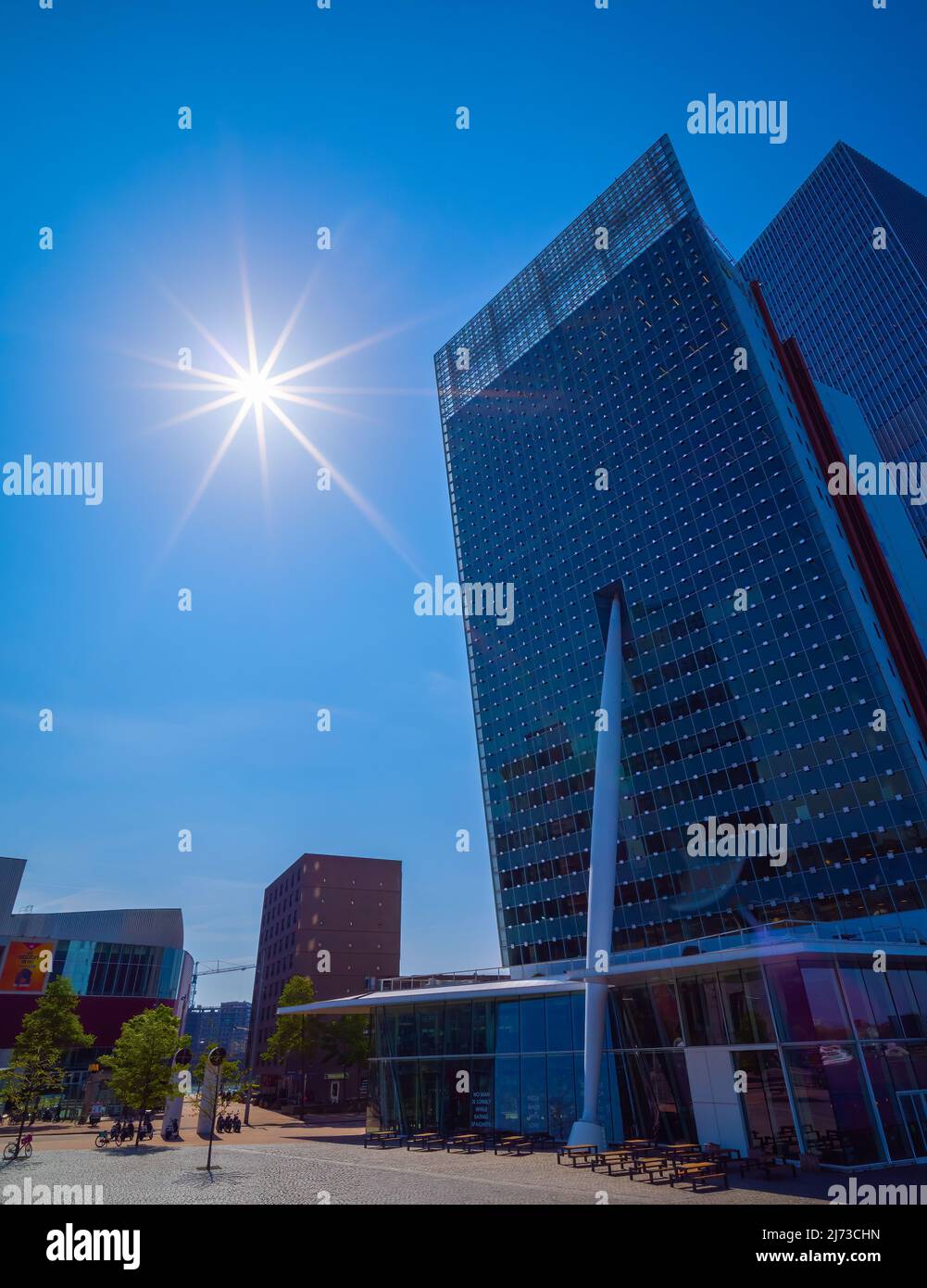 Rotterdam, Netherlands - April 28, 2022: KPN Tower is a 96.5 metre tall ...