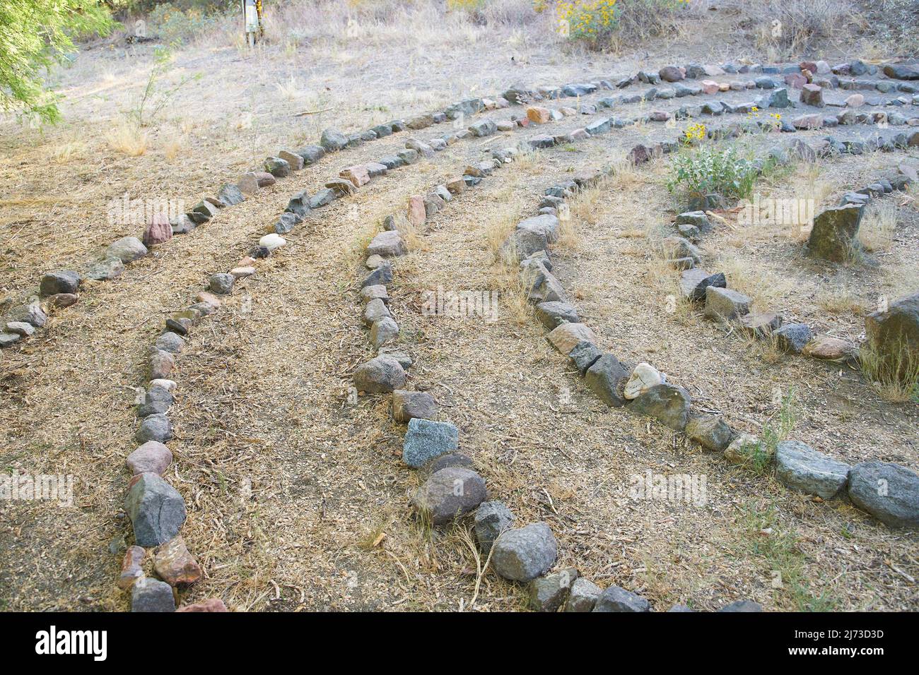 Labyrinth made out of rocks in Winkleman, Arizona Stock Photo - Alamy