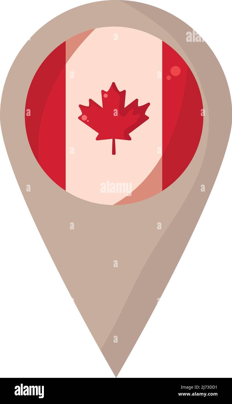 canada flag pointer location Stock Vector Image & Art - Alamy