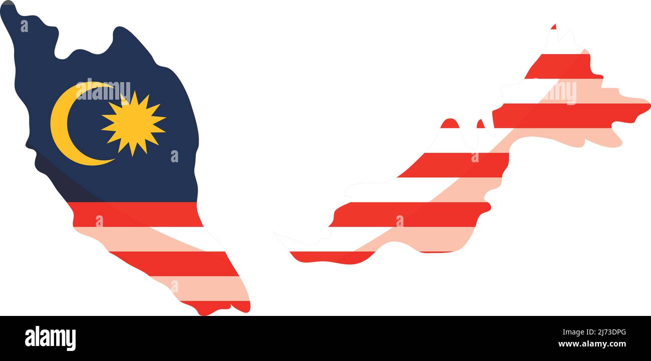 malaysia flag and map Stock Vector Image & Art - Alamy