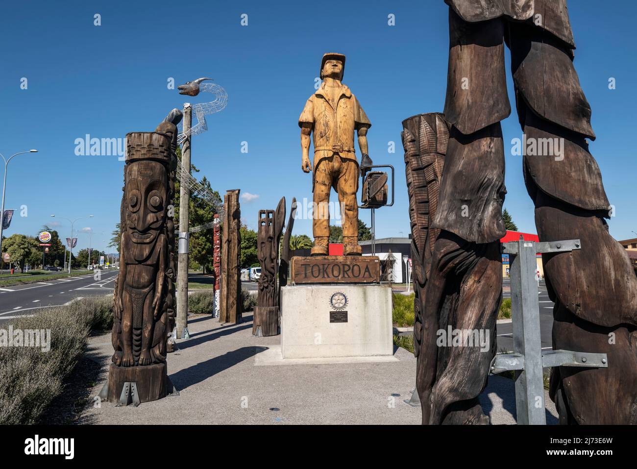 The Pine Man an instalation by Tokoroa Artist Peter Dooley.It was ...