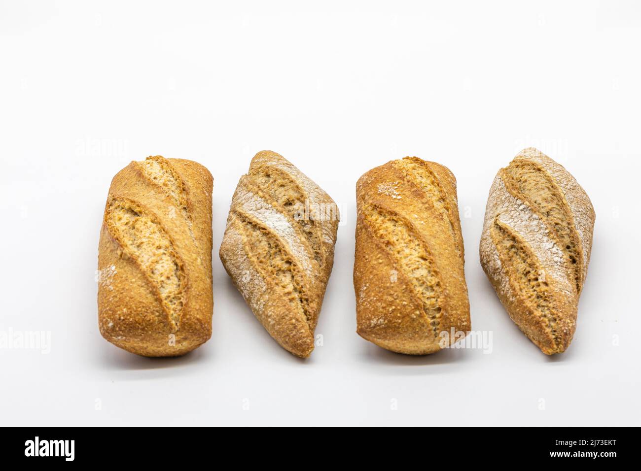 Different types of fresh bread on a white background Stock Photo - Alamy