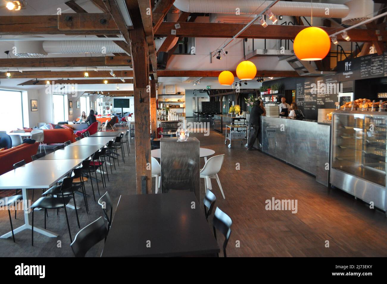 The public cafe / restaurant inside Fotografiska photography museum in ...
