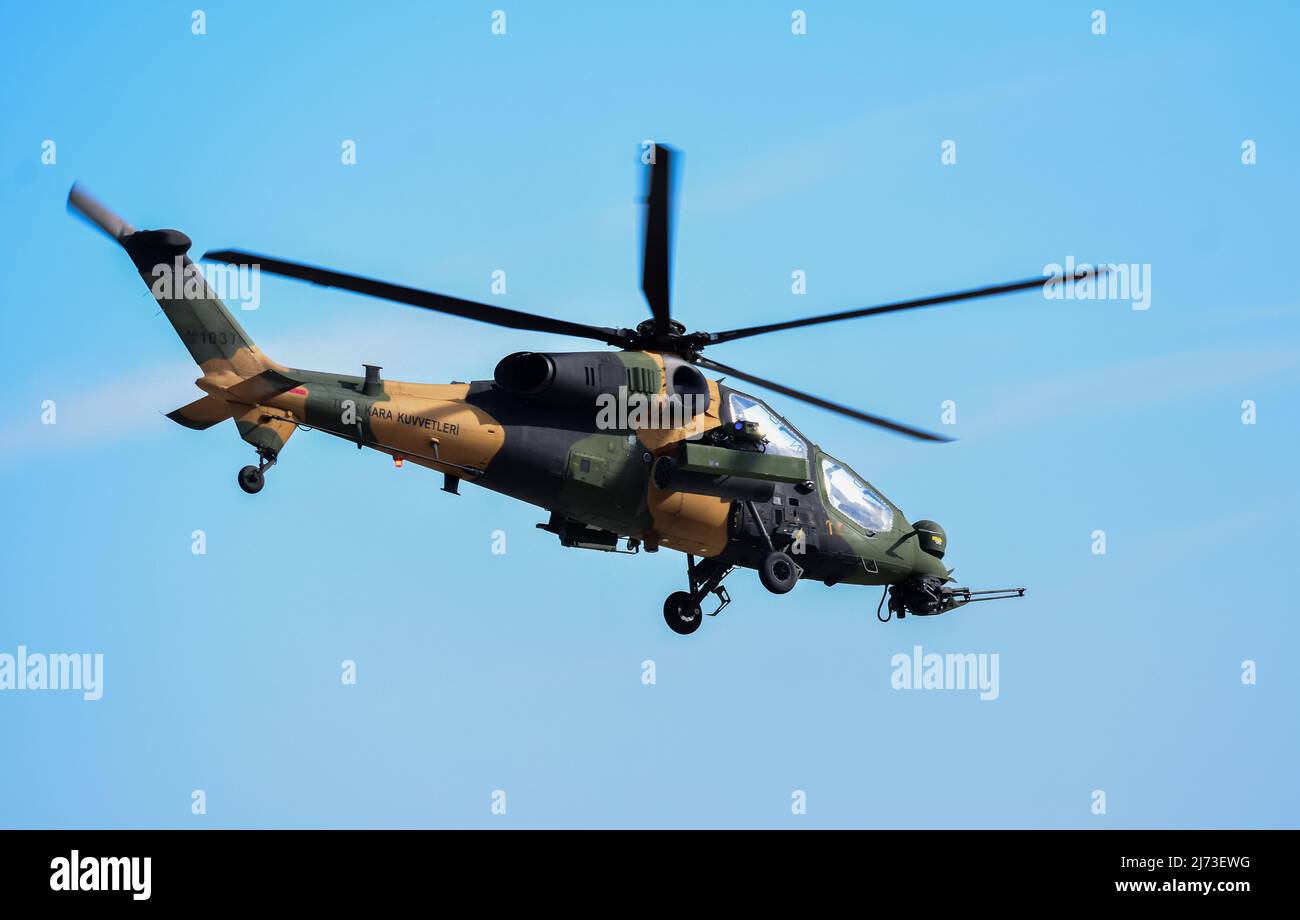 TAI Agusta Westland T129 ATAK is a twin-engine, tandem seat, multi-role ...