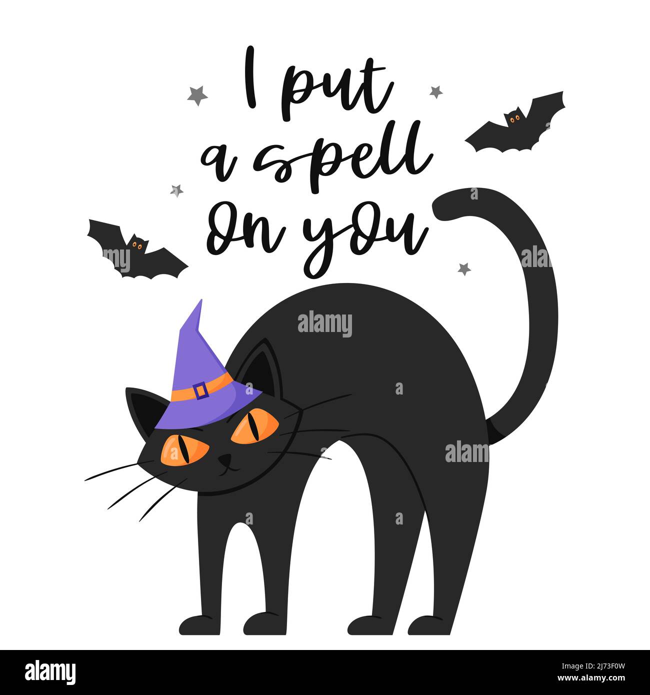 Cat arched back Stock Vector Images - Alamy