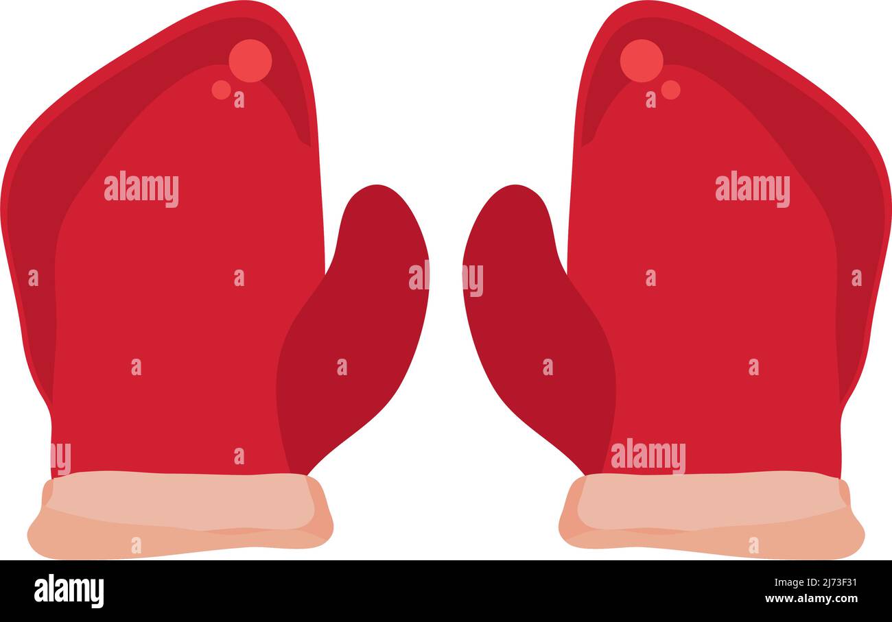 Warm woolen knitted gloves Stock Vector Images - Alamy