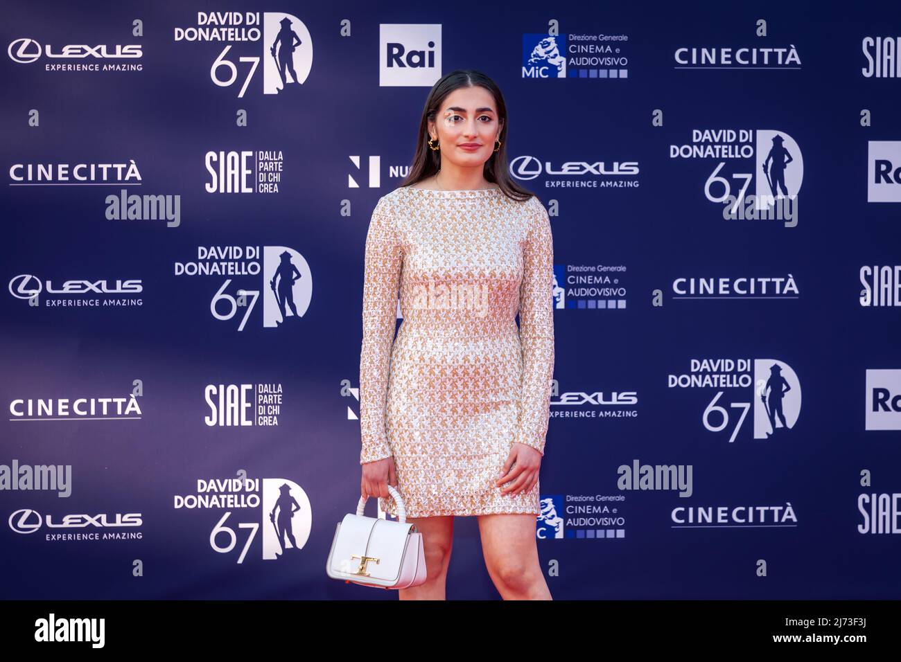 Rome, Italy - May 3, 2022: Swamy Rotolo attends the red carpet of the ...