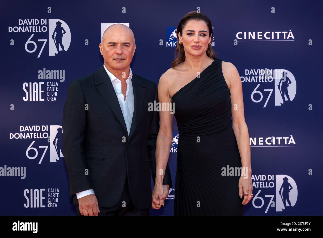 Rome, Italy - May 3, 2022: Luisa Ranieri and Luca Zingaretti attends ...