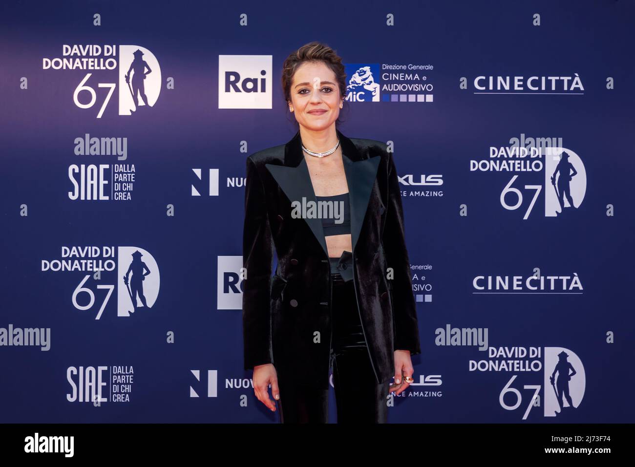 Rome, Italy - May 3, 2022: Vanessa Scalera attends the red carpet of ...