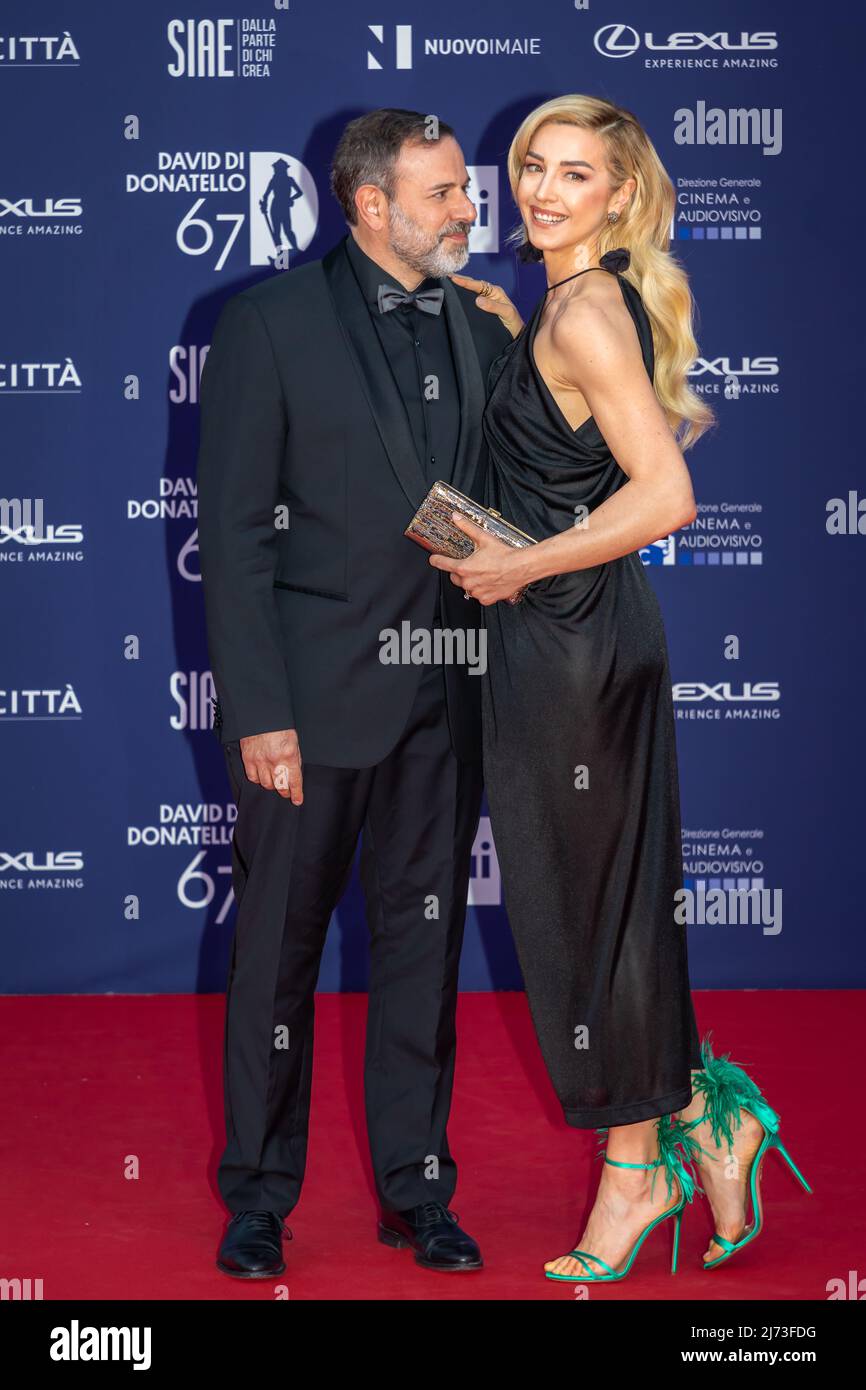 Rome, Italy - May 3, 2022: Fausto Brizzi and Silvia Salis attends the ...
