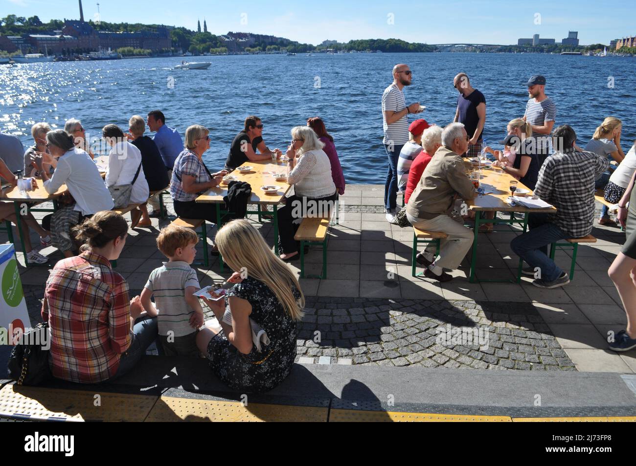 A summer outdoor event (Taste of Stockholm festival) on the Evert ...
