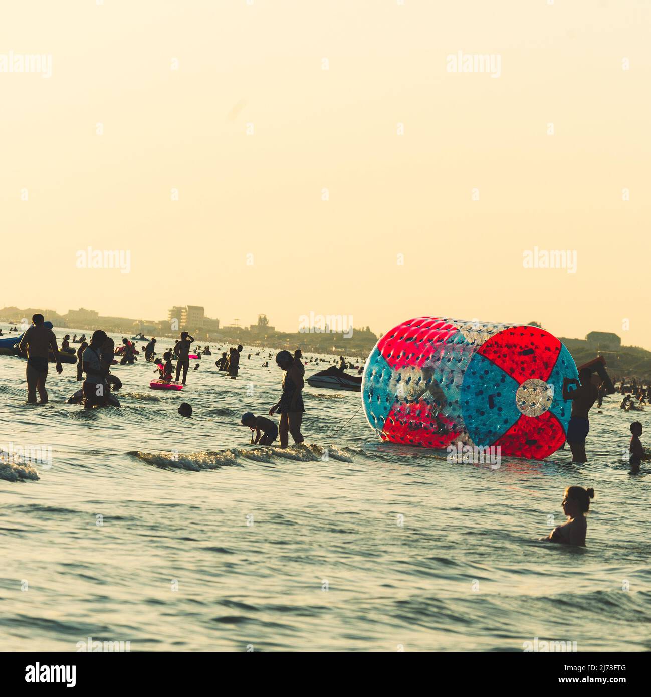 extremal water amusements at public beach Stock Photo - Alamy