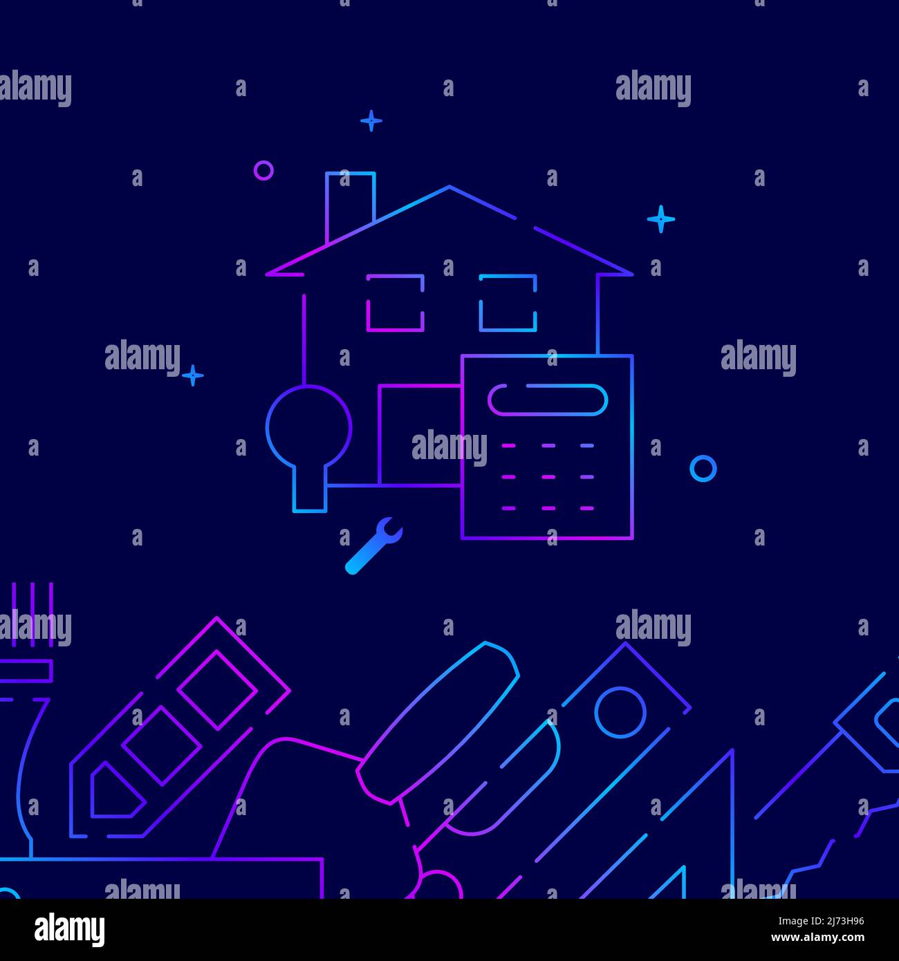 How to build a simple blue house hi-res stock photography and images ...