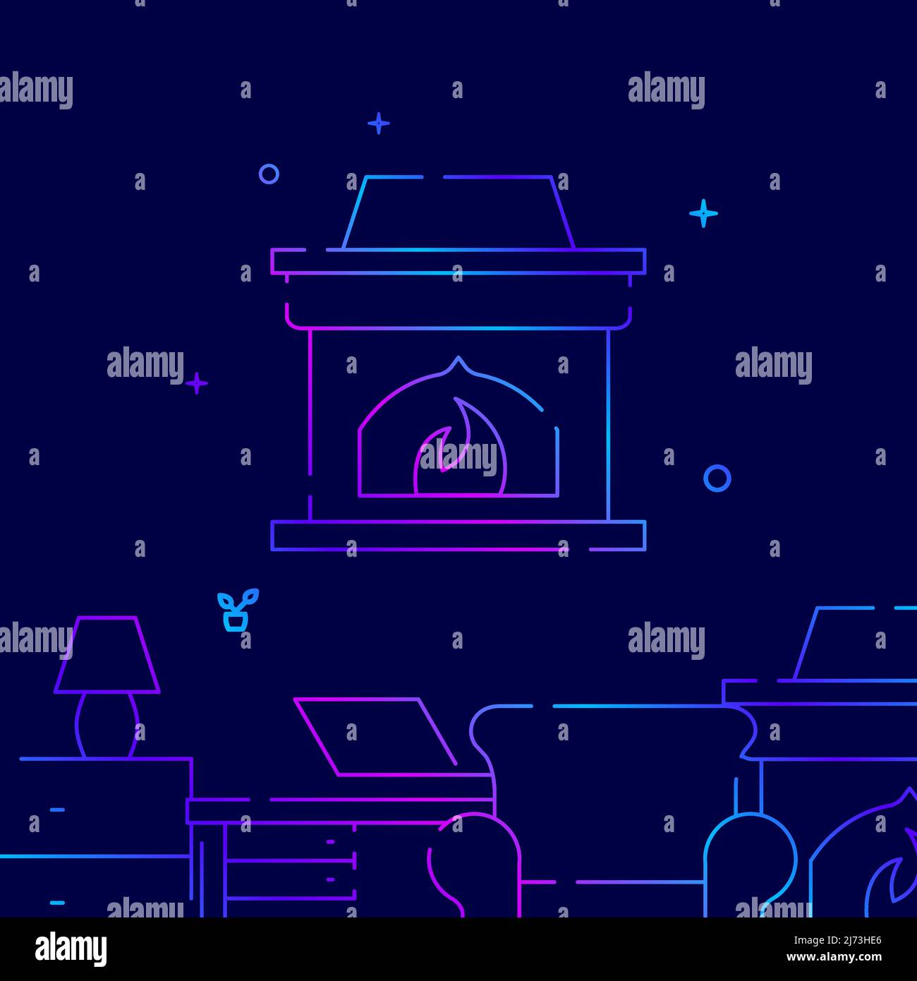 Fireplace bottom Stock Vector Images - Alamy