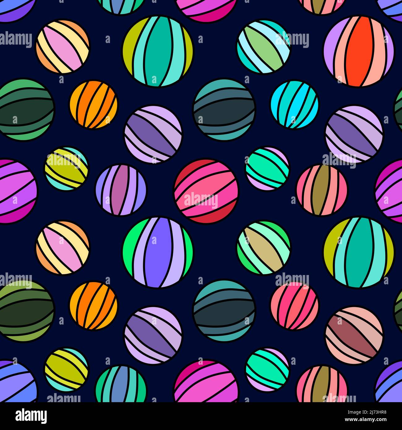 Kids seamless summer beach ball pattern for fabrics and packaging and ...