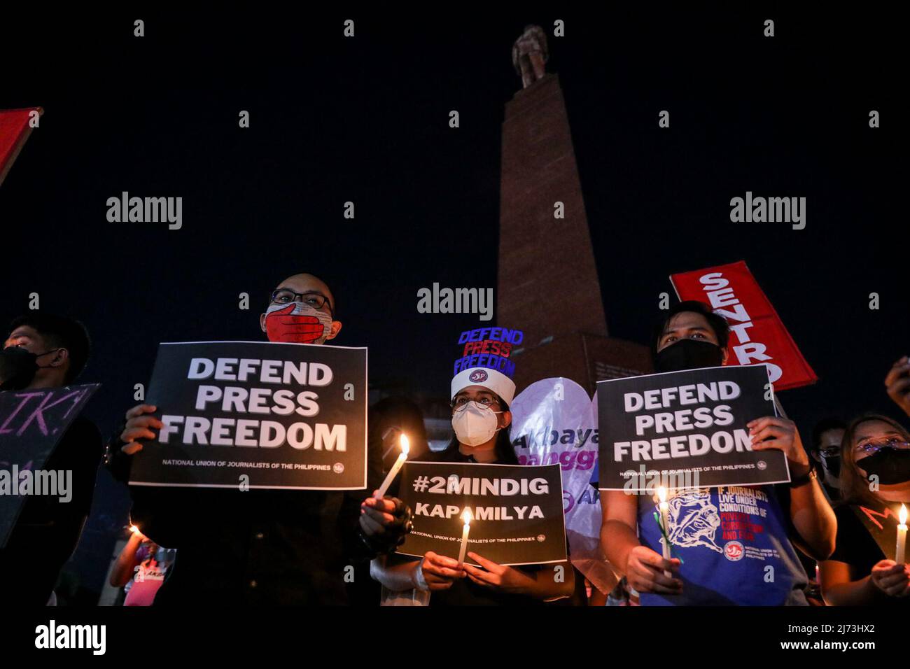 Manila, Philippines: May 5, 2022, Press freedom advocates and members ...