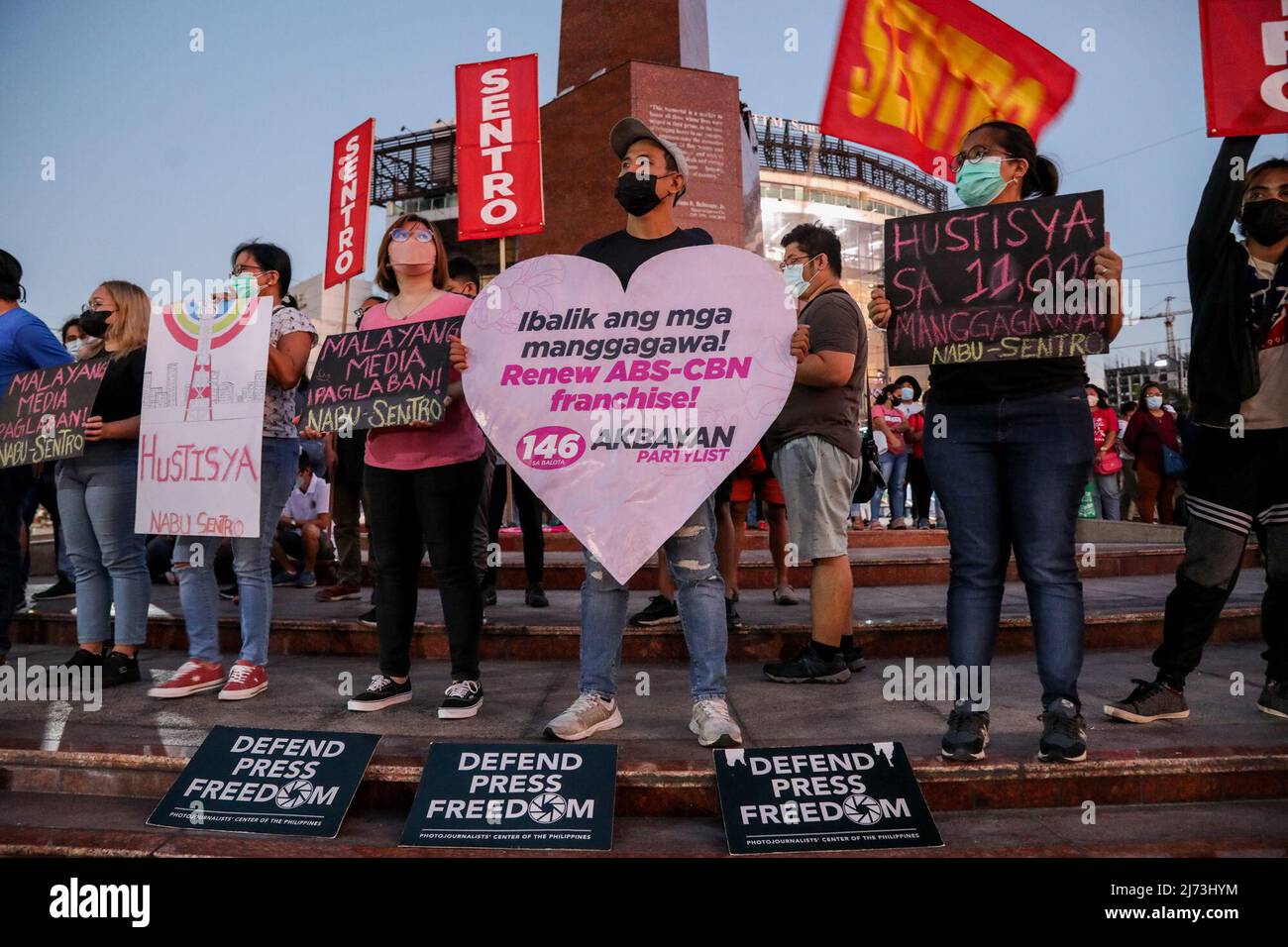 Manila, Philippines: May 5, 2022, Press freedom advocates and members ...