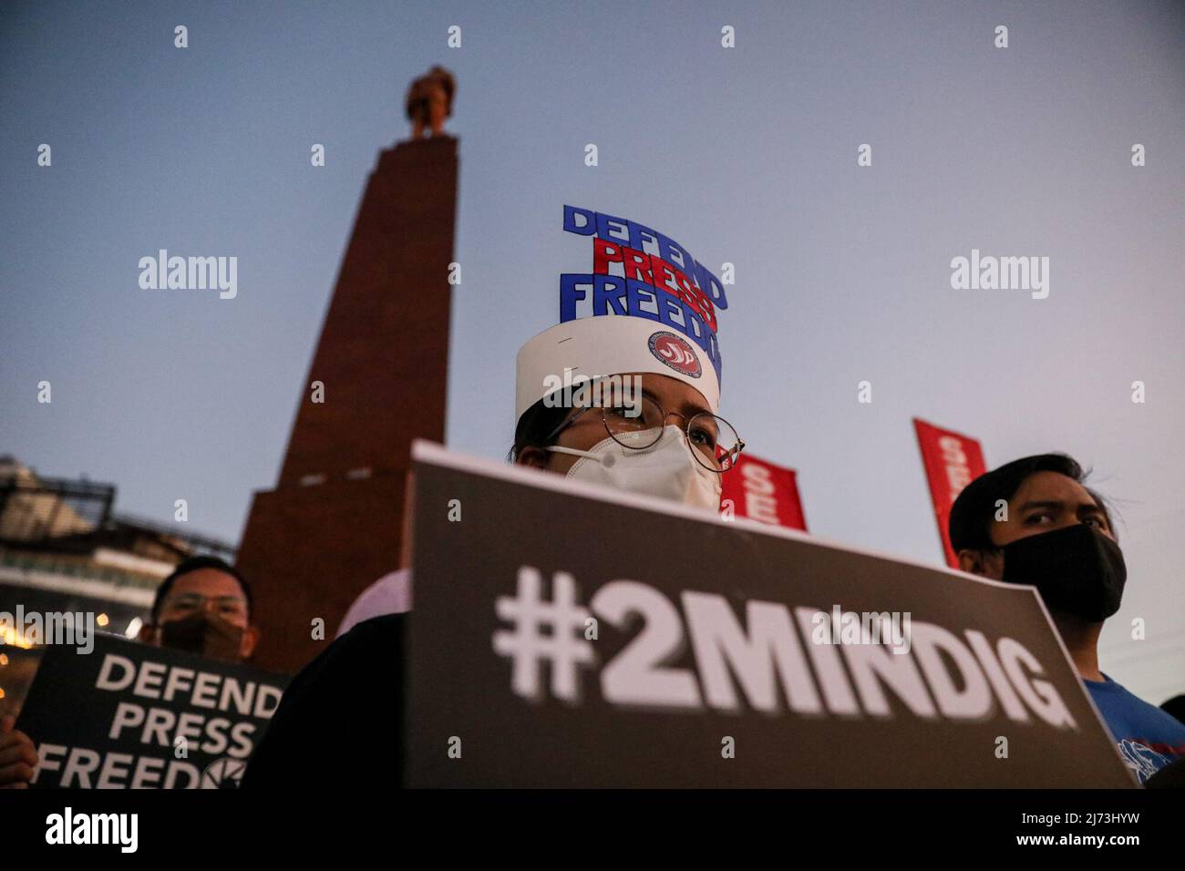 Manila, Philippines: May 5, 2022, Press freedom advocates and members ...