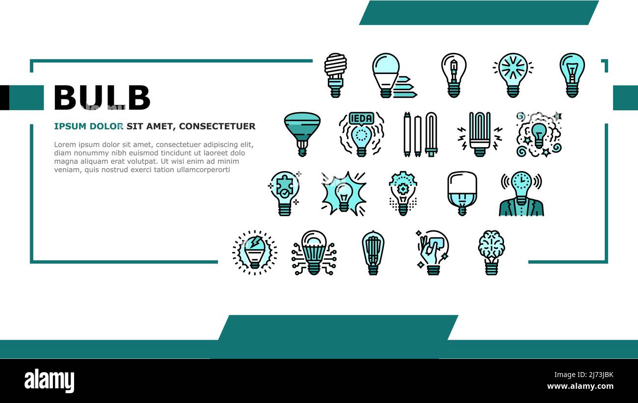 Bulb Electrical Energy Accessory Landing Header Vector Stock Vector ...