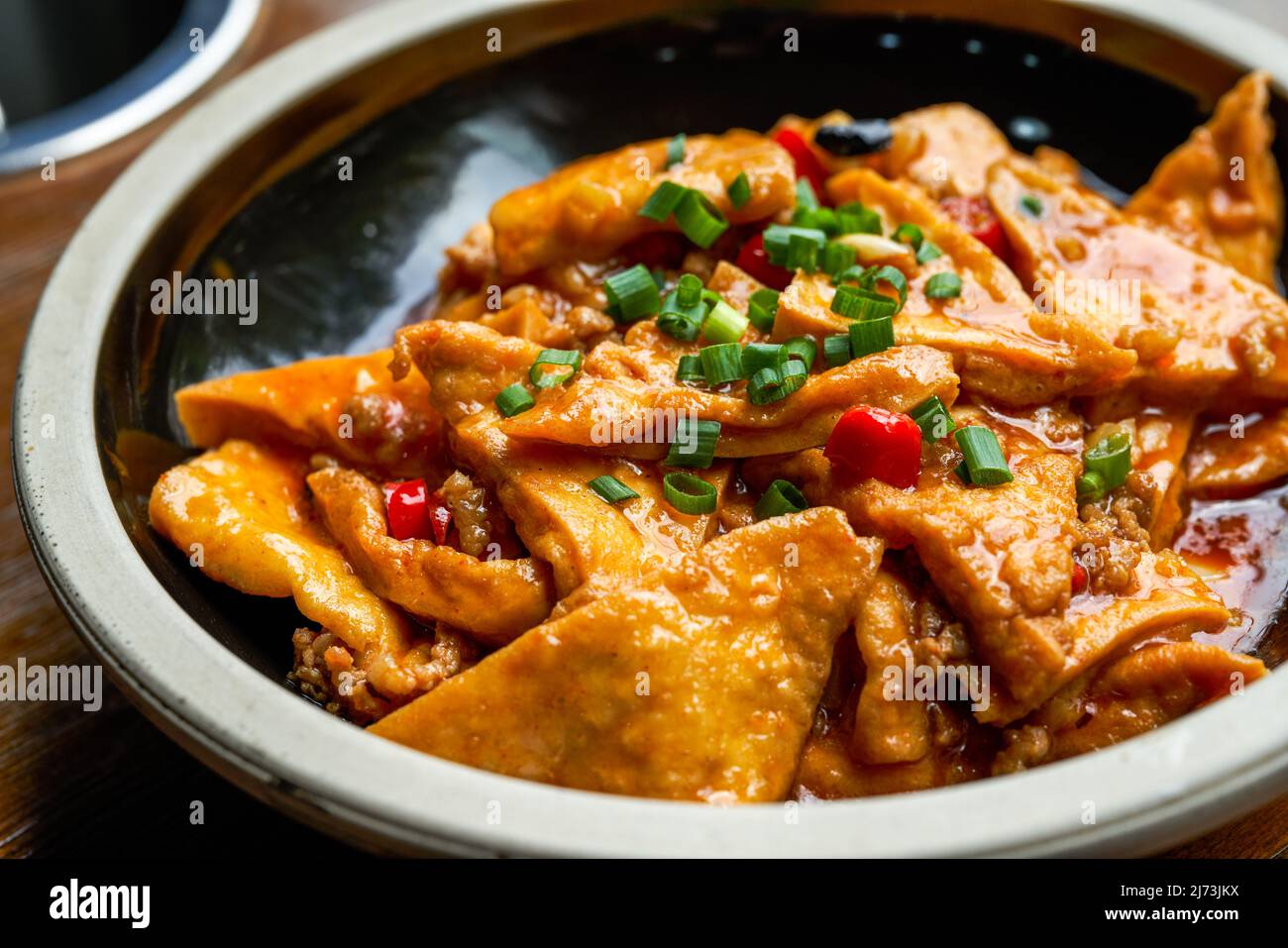 A classic and delicious Chinese dish, braised farm tofu in sauce Stock ...