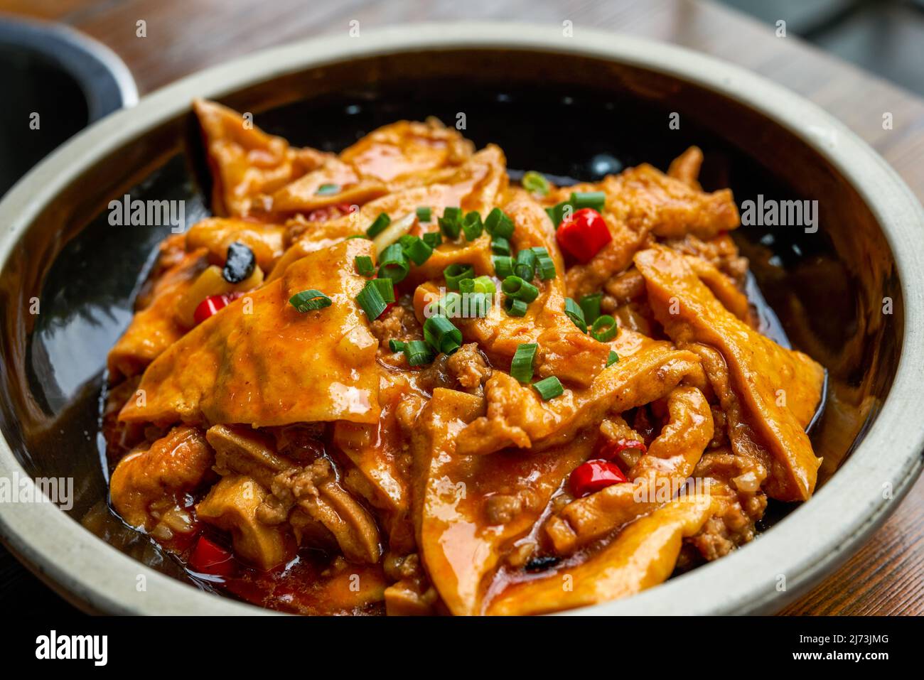 A classic and delicious Chinese dish, braised farm tofu in sauce Stock ...