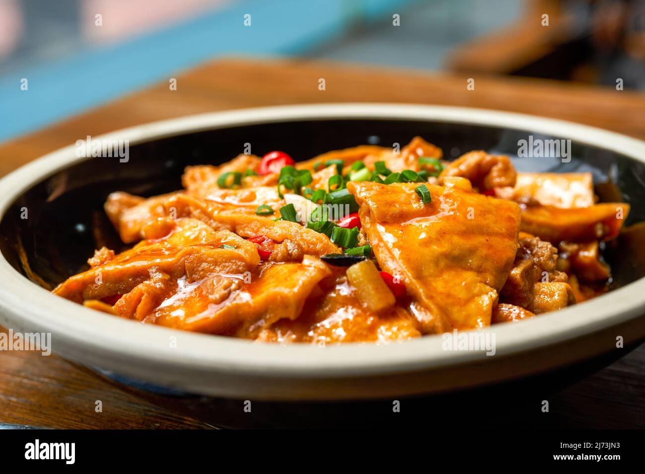 A classic and delicious Chinese dish, braised farm tofu in sauce Stock ...