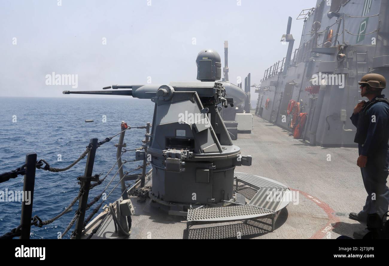 220505-N-CE463-1055 GULF OF OMAN (May 5, 2022) Gunner’s Mate 1st Class ...