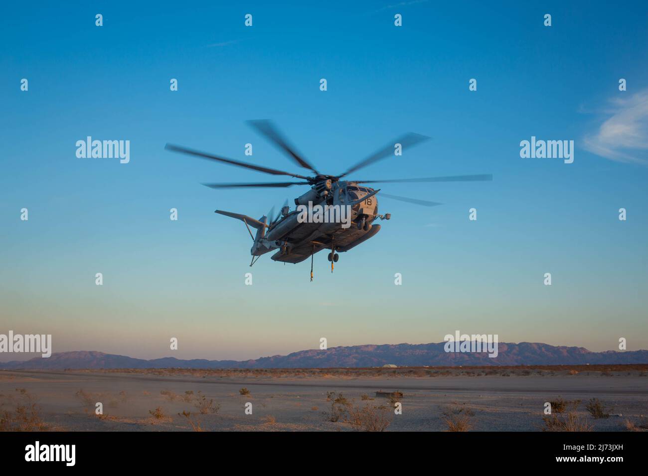 A U.S. Marine Corps CH-53 Super Stallion with Marine Heavy Helicopter ...