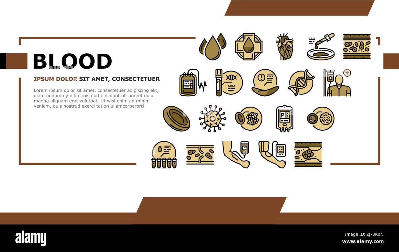 Blood Pressure Measuring Gadget Landing Header Vector Stock Vector ...