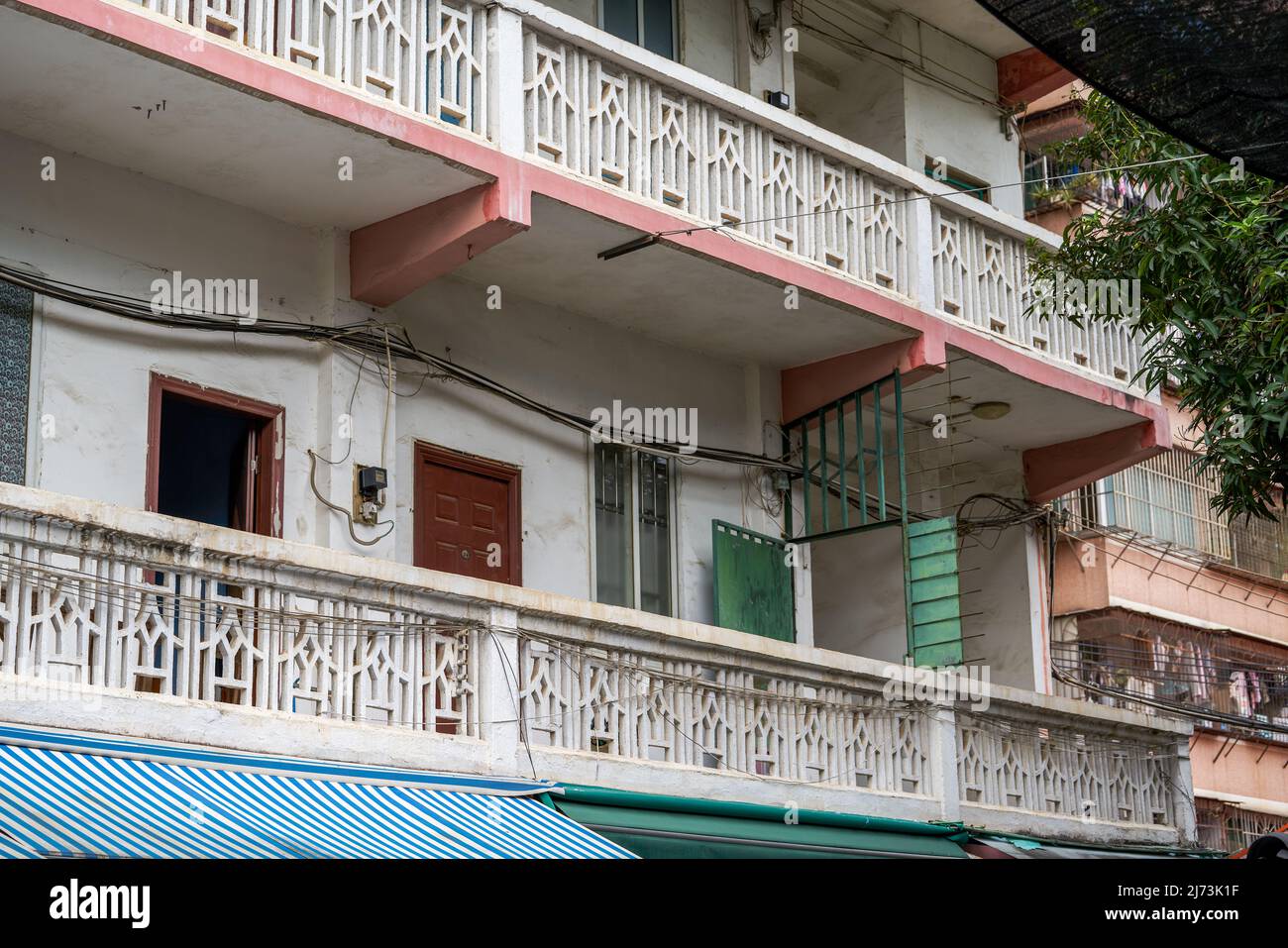Beautiful residential houses retro buildings hi-res stock photography ...