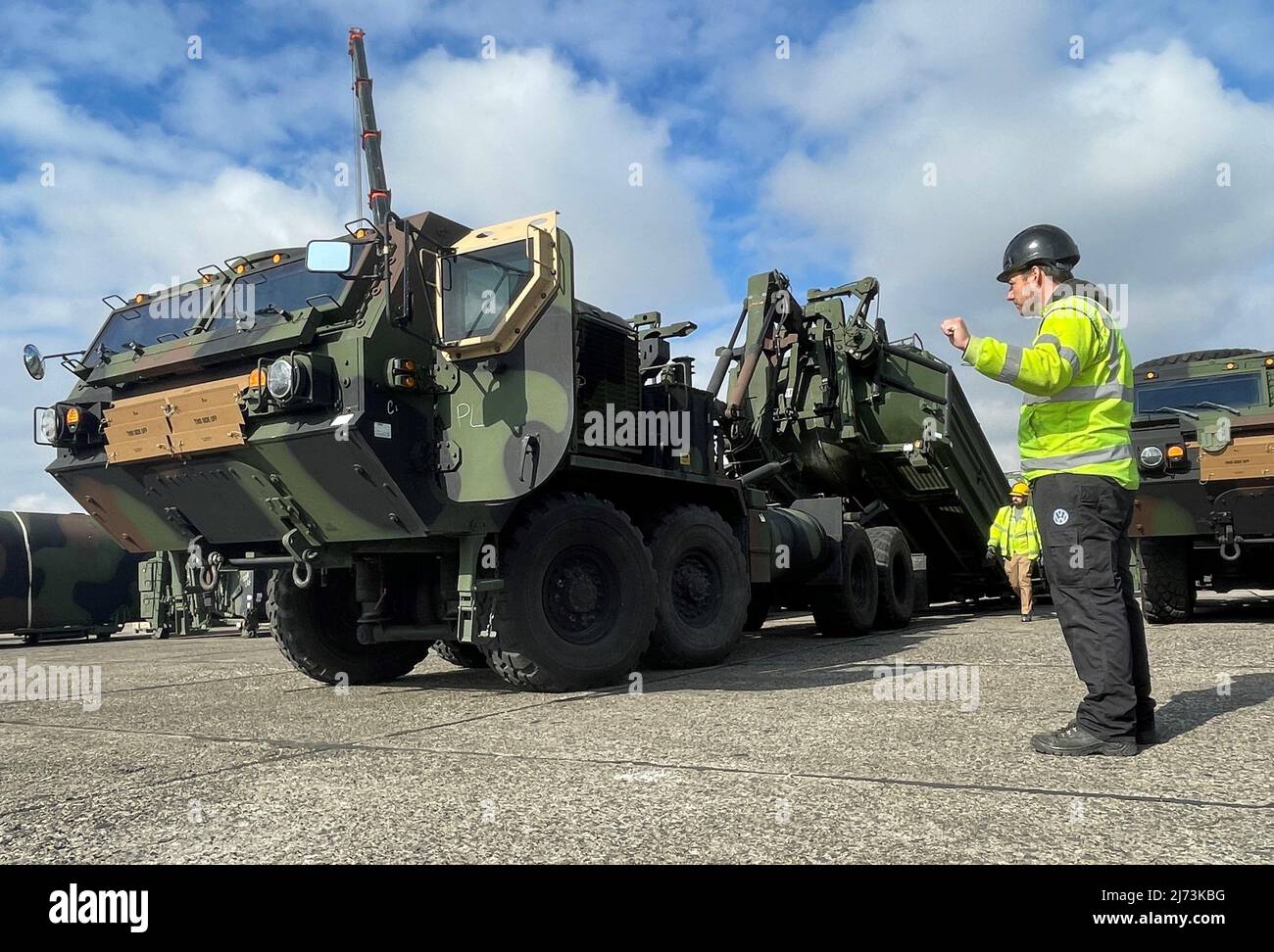 A contractor assigned to Army Field Support Battalion-Mannheim, 405th ...