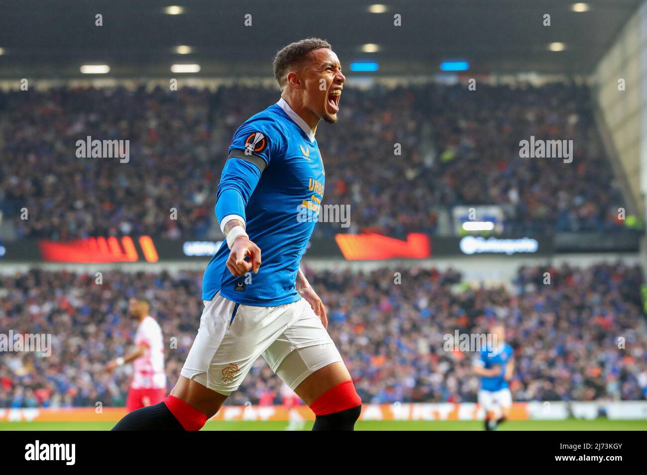 Glasgow rangers players celebrate hi-res stock photography and images ...