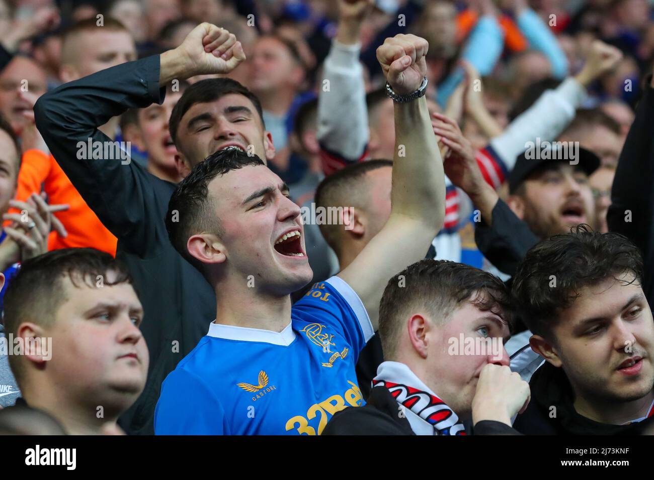 Football fan chanting crowd cheering hi-res stock photography and ...