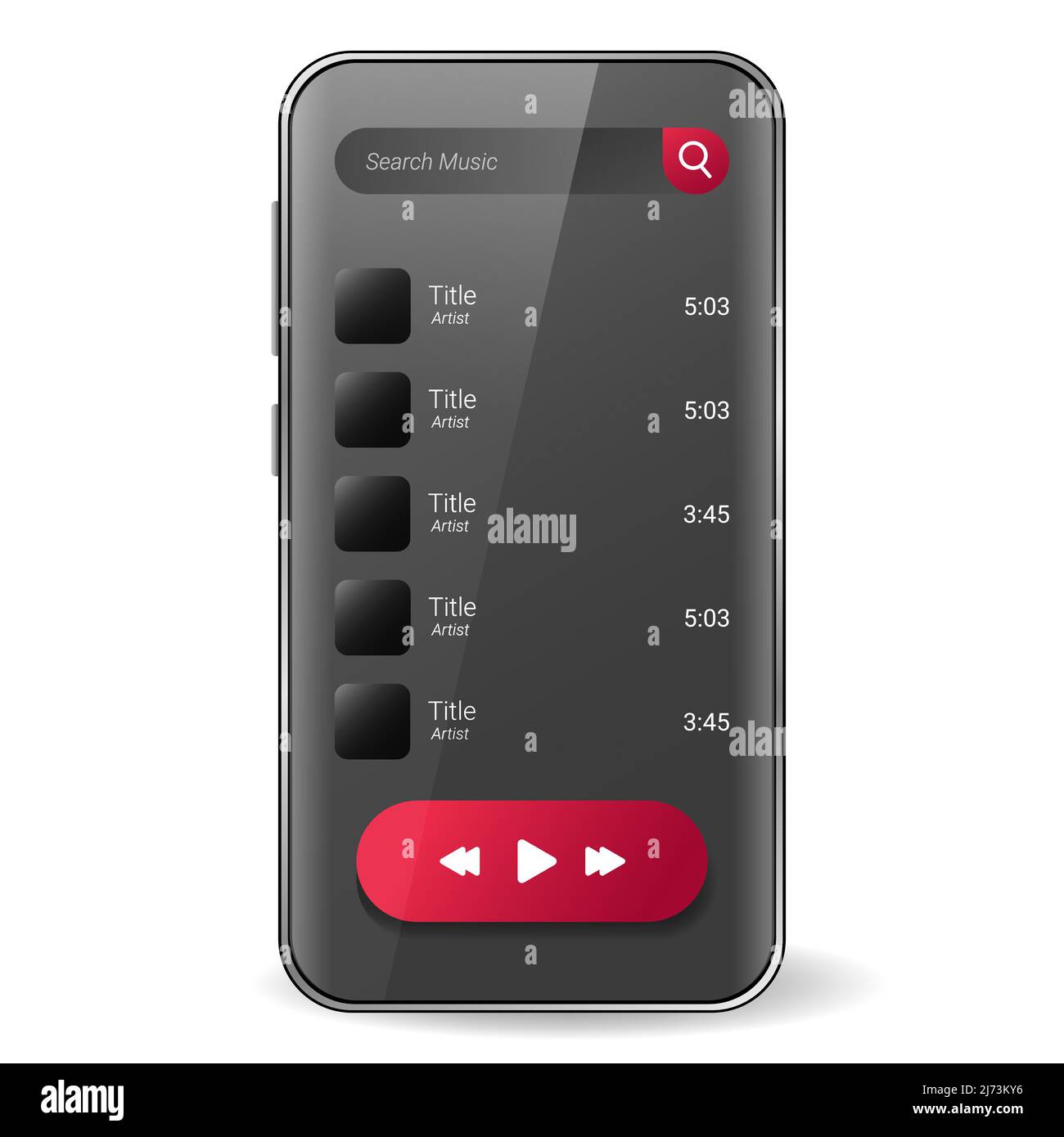 music player user interface realistic Stock Vector Image & Art - Alamy